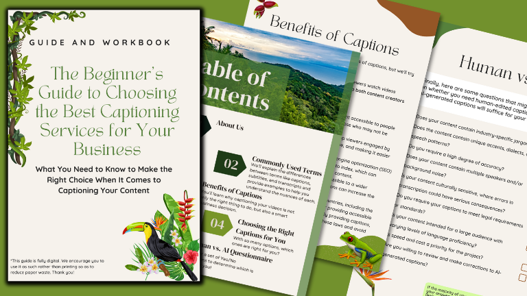 EcoCaptions: Beginner's Guide to Captioning